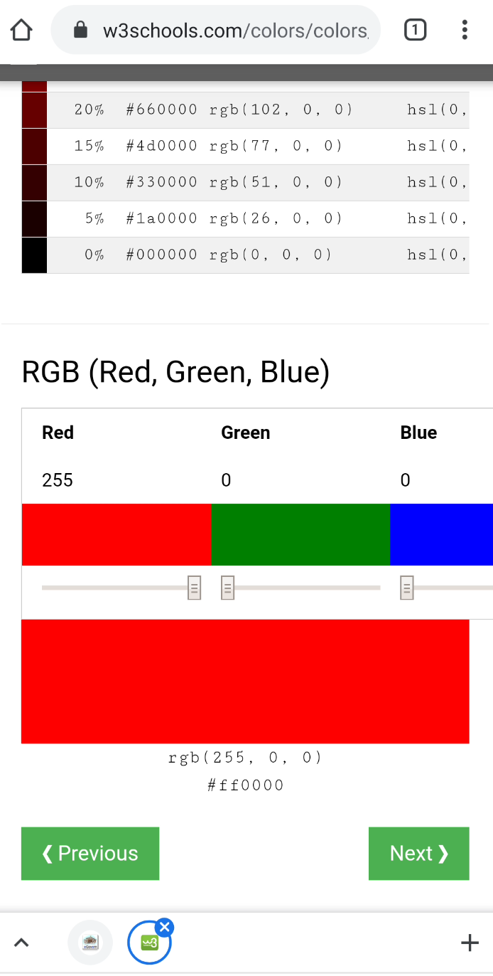 www.w3schools.com - The RGB section is larger than the viewport · Issue ...