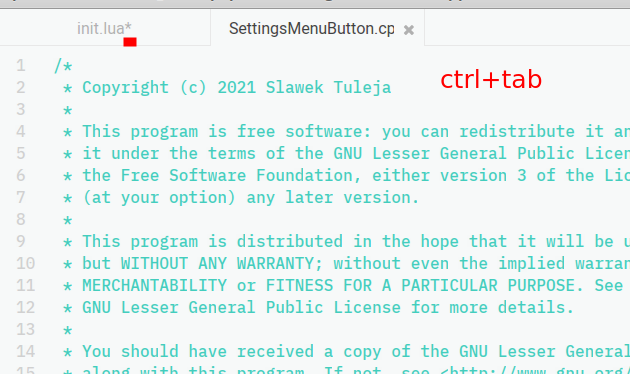 Tab sign inserted when Ctrl+Tab pressed · Issue #153 · lite-xl/lite-xl ...