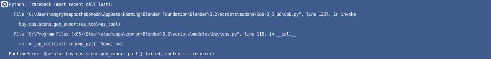 cant export multiple objects (curves) · Issue #334 · JoseConseco/GoB · GitHub