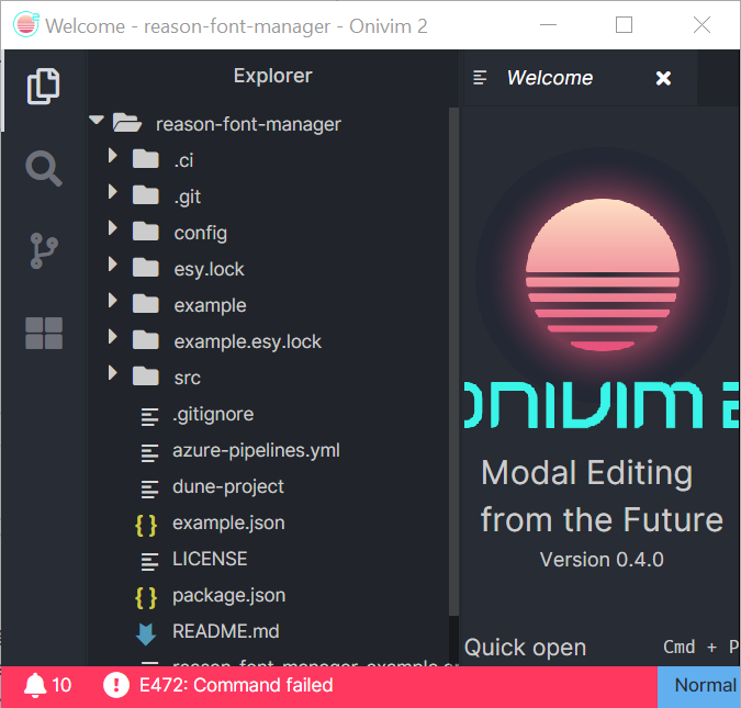 Various UI Bugs · Issue #1017 · onivim/oni2 · GitHub