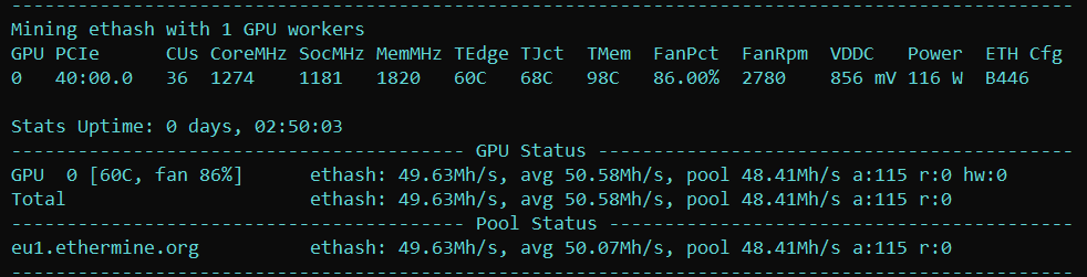 Power and hashrate drop with 5700 in B mode. · Issue #490 · todxx/teamredminer · GitHub