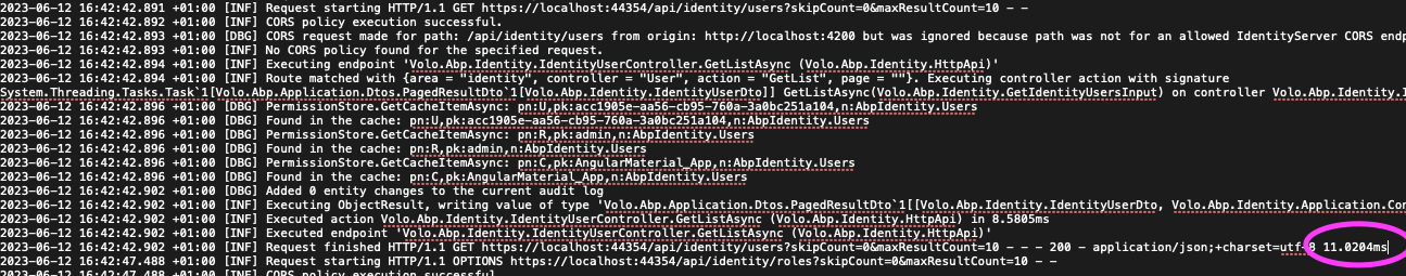 Slow request times in generated solution 7.2.2 & 7.3.0-rc.1 · Issue #16817 · abpframework/abp ...