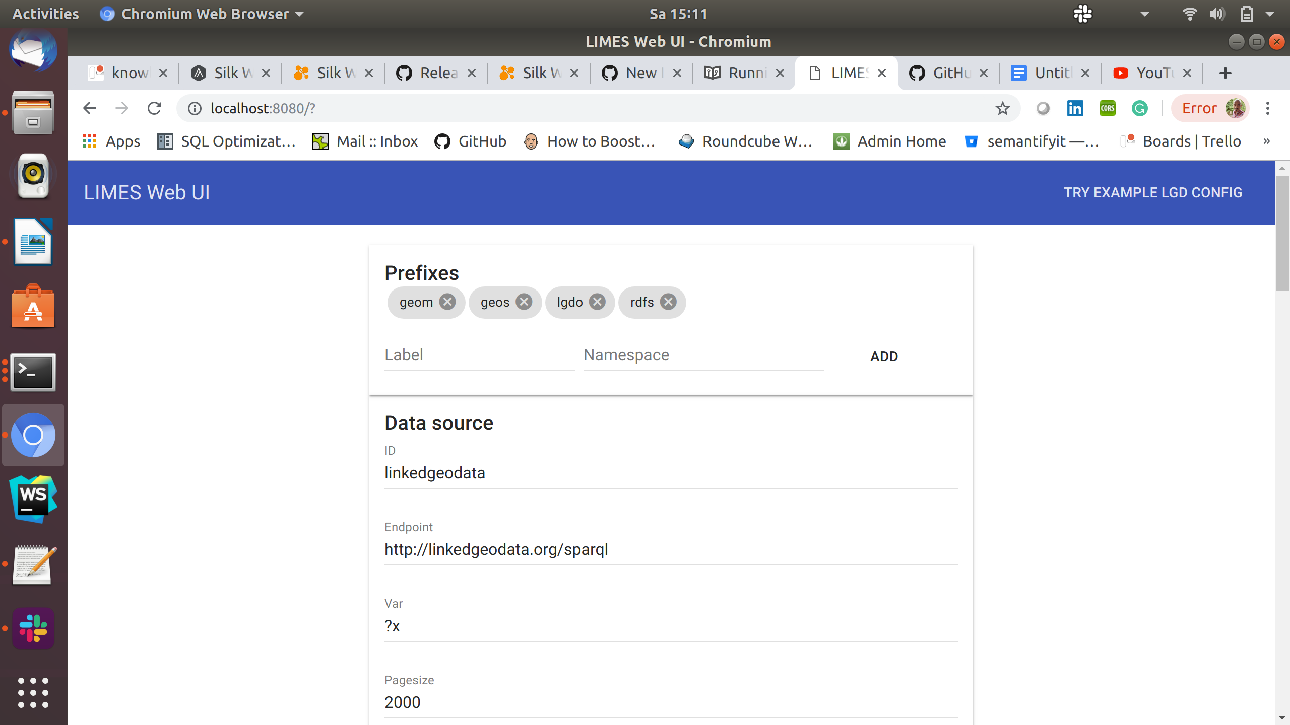 LIMES Web UI Execute button not working · Issue #205 · dice-group/LIMES · GitHub