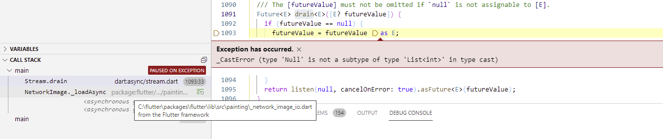Nullability Bug In `networkdart` · Issue 88733 · Flutterflutter · Github 