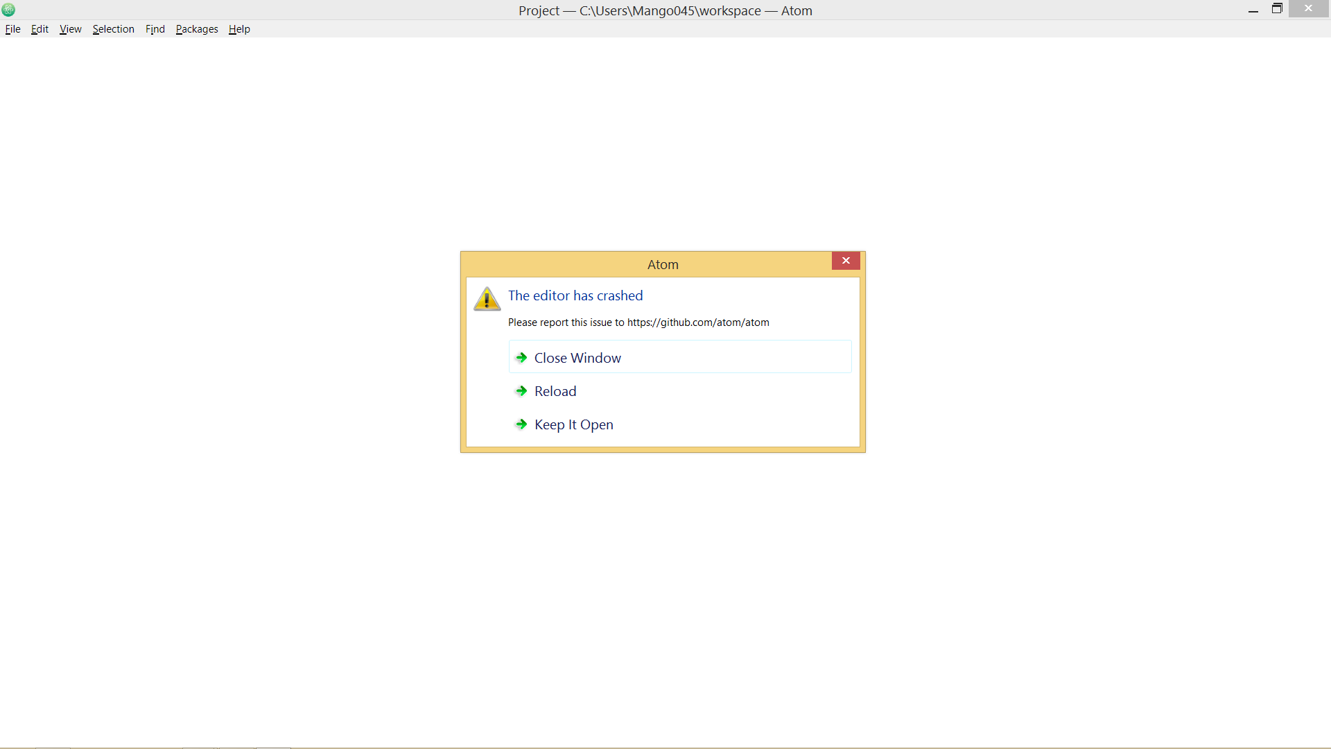 Atom is crashing with in one minute of opening it · Issue #20443 · atom ...