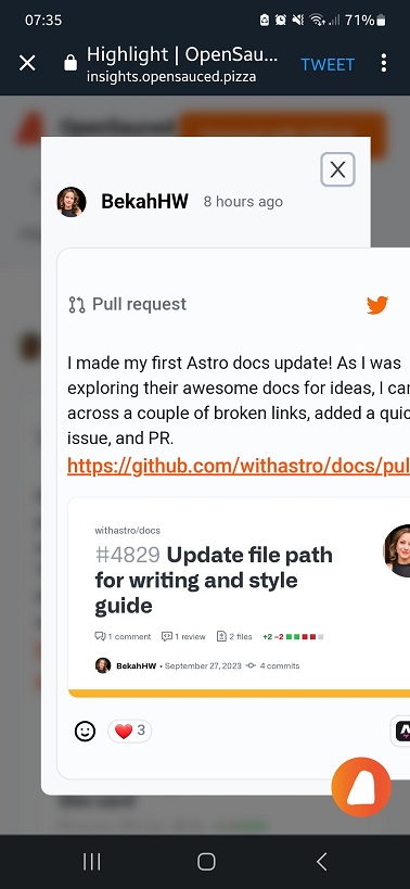 Bug: Highlight Card Overflow On Small Screen · Issue #1764 · open-sauced/app · GitHub