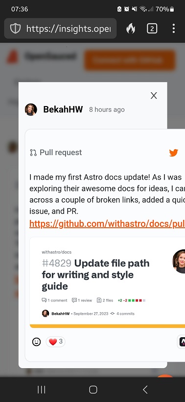 Bug: Highlight Card Overflow On Small Screen · Issue #1764 · open-sauced/app · GitHub