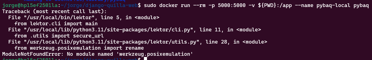 Ejecución de docker no funciona según instrucciones del README · Issue #382 · PyBAQ/website · GitHub