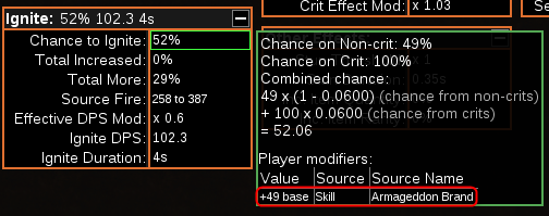 Combustion not recognised in ignite chances · Issue #1652 · Openarl/PathOfBuilding · GitHub