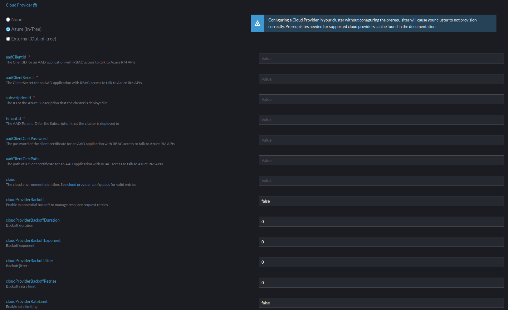 Forward port from Ember: In-app documentation about Azure config ...