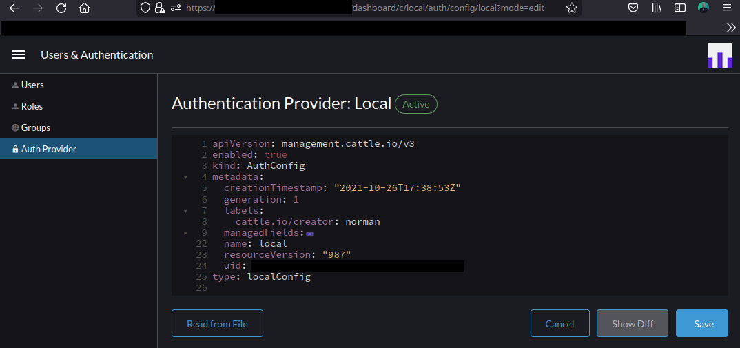 Authentication Provider form is no longer shown in recent v2.6-head · Issue #4453 · rancher ...
