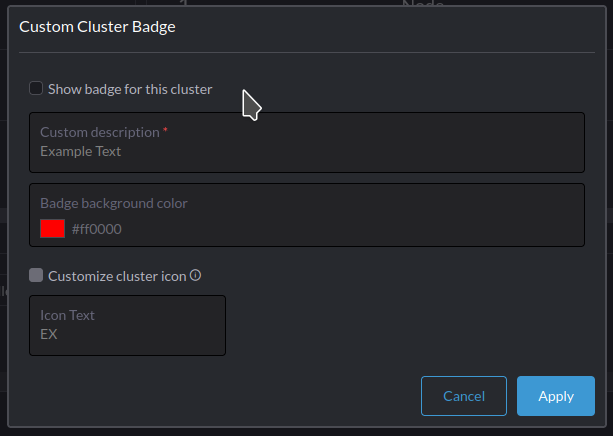 Add configuration UI for Cluster Badges · Issue #4934 · rancher/dashboard · GitHub