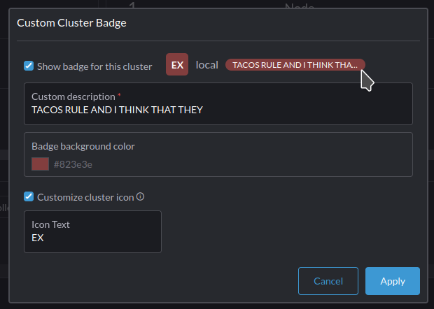 Add configuration UI for Cluster Badges · Issue #4934 · rancher/dashboard · GitHub