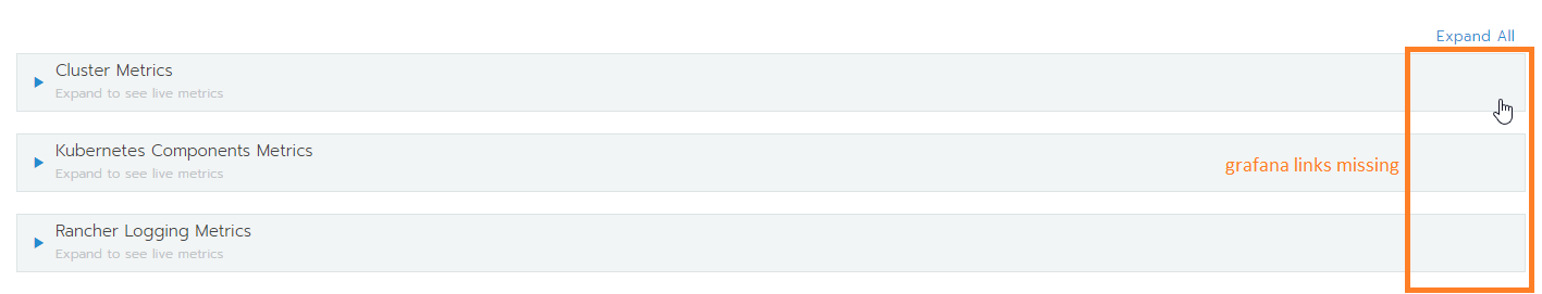 Grafana, Kiali, Jaeger links not showing up for EKS · Issue #16968 · rancher/rancher · GitHub