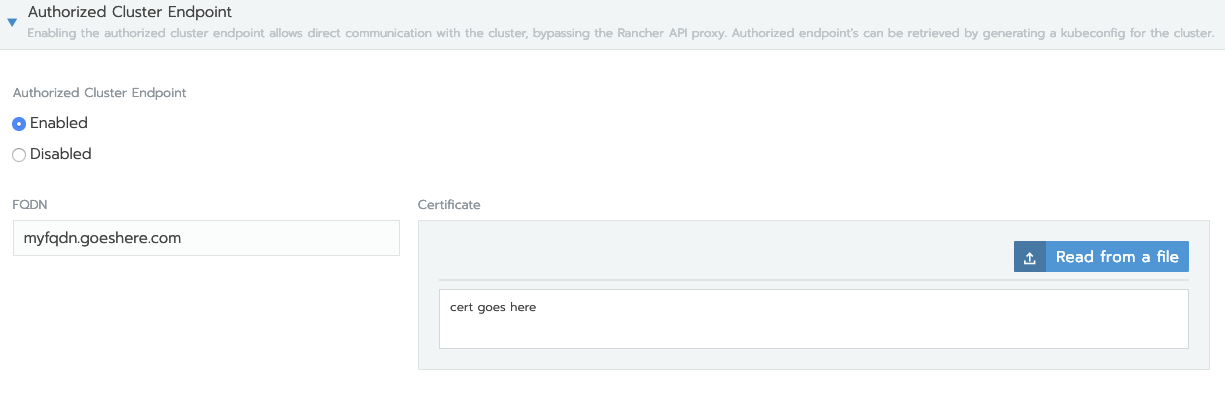 Ui For Reaching Clusters Without The Rancher Server Proxy · Issue