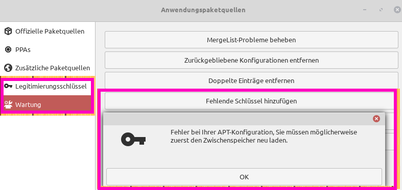 Stuck on error in apt-configuration · Issue #181 · linuxmint/mintsources · GitHub