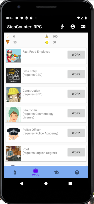 GitHub - lok23/StepCounter-RPG: Final project for CS5520. 2-in-1 Step tracker + game Android ...