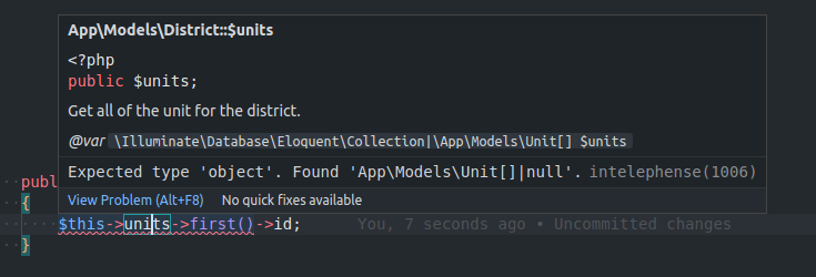 intelephense.compatibility.correctForArrayAccessArrayAndTraversableArrayUnionTypes Not working ...
