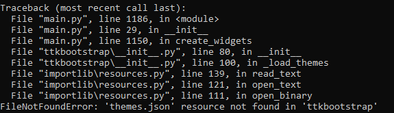 I can't executable with ttkbootstrap library · Issue #43 · israel-dryer/ttkbootstrap · GitHub