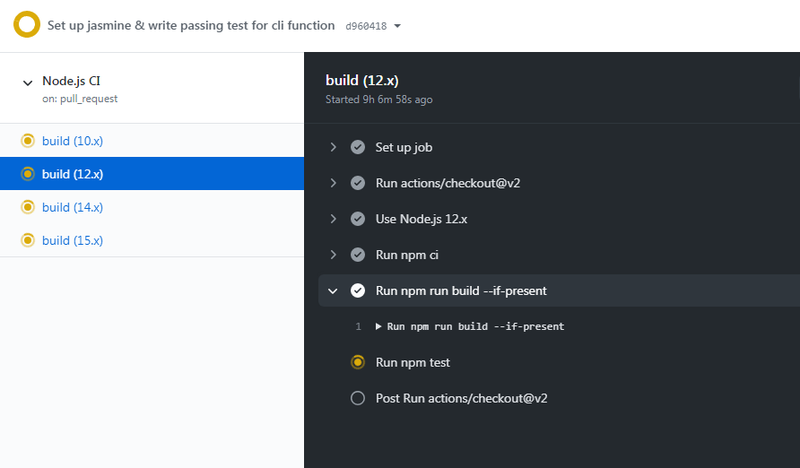 Node js GitHub Action CI Check For Npm Test Keep Running Non Stop IT 