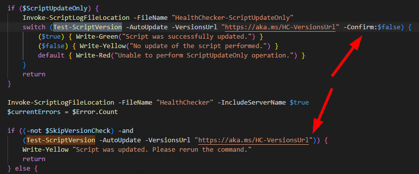 Health Checker -ScriptUpdateOnly asking for prompt to confirm · Issue ...