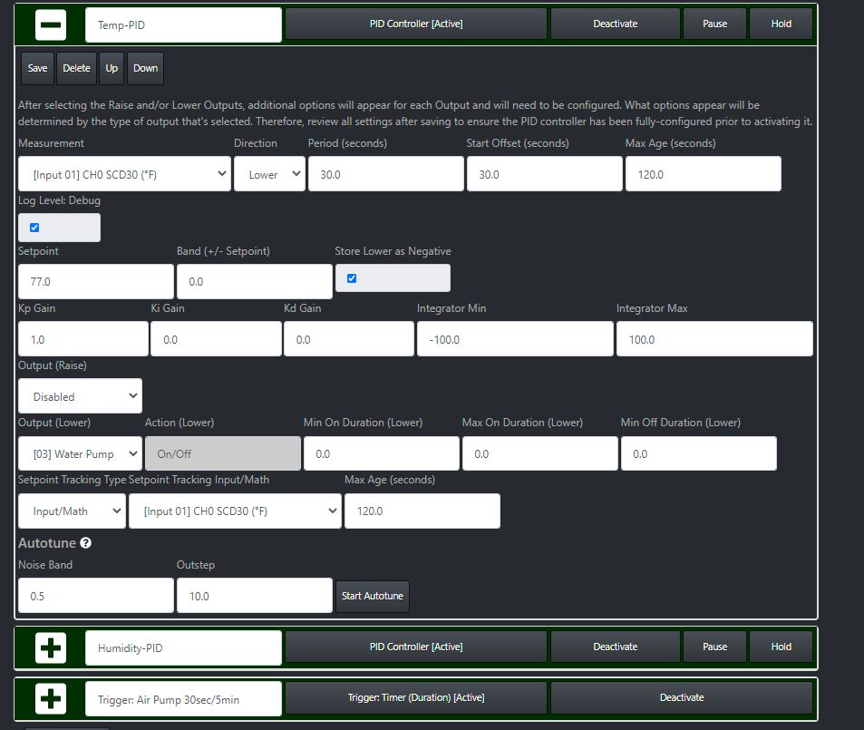 Lower PID functions not working, Raise works fine · Issue #811 · kizniche/Mycodo · GitHub