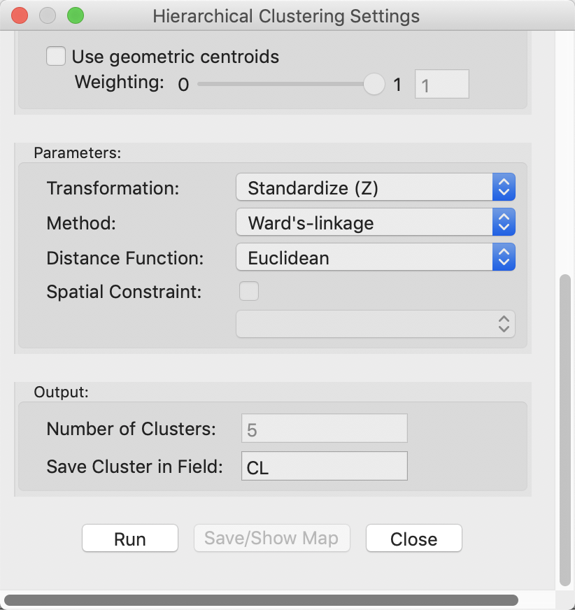 hierarchical clustering interface · Issue #1744 · GeoDaCenter/geoda · GitHub