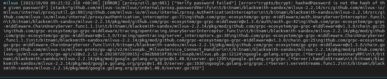 bitnami/milvus: milvus-proxy always pop up error when helm re-install milvus even milvus server ...