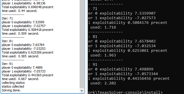 Speed difference between window app and console app · Issue #170 · bupticybee/TexasSolver · GitHub