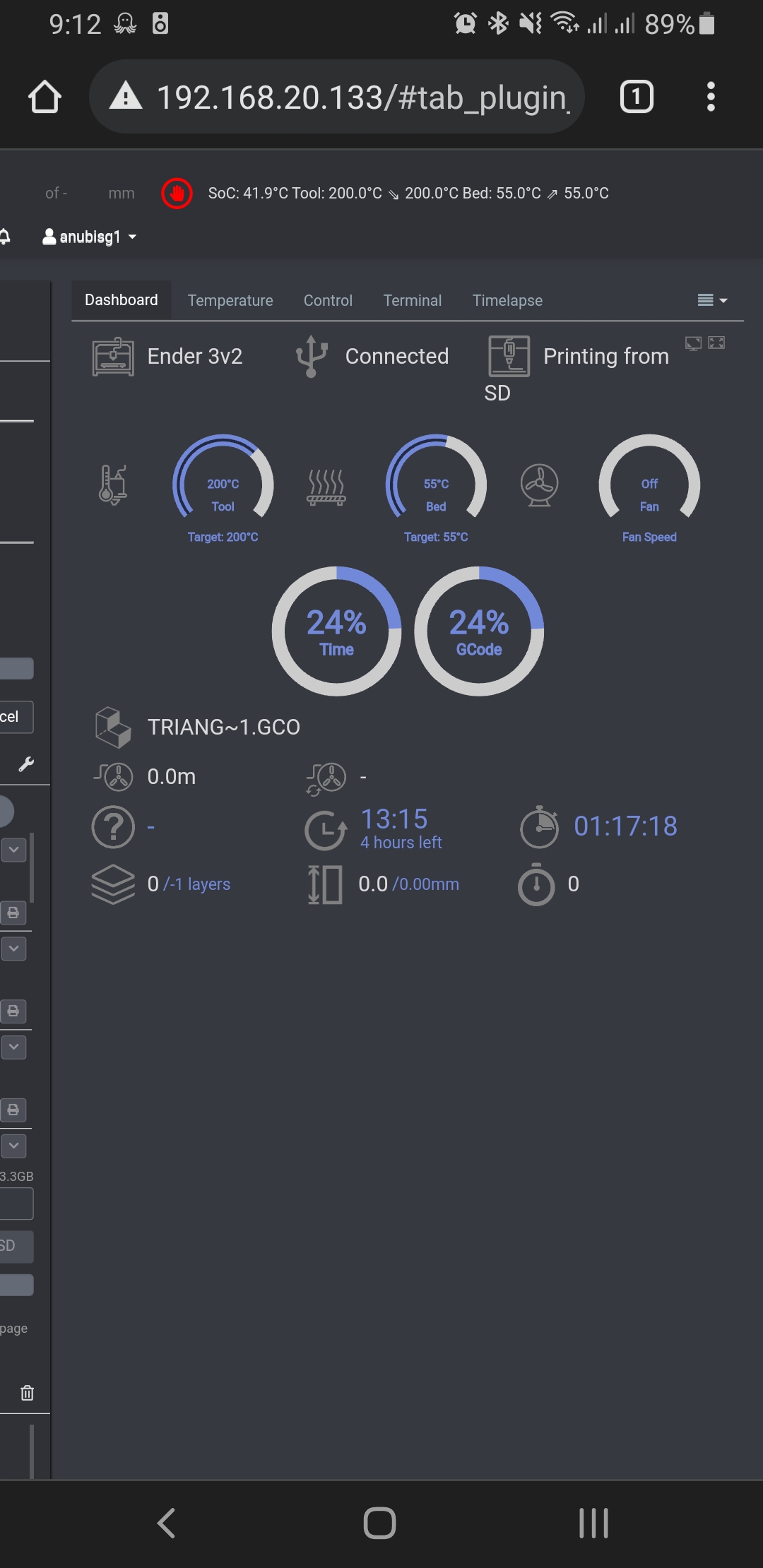 Fan speed missing · Issue #21 · j7126/OctoPrint-Dashboard · GitHub