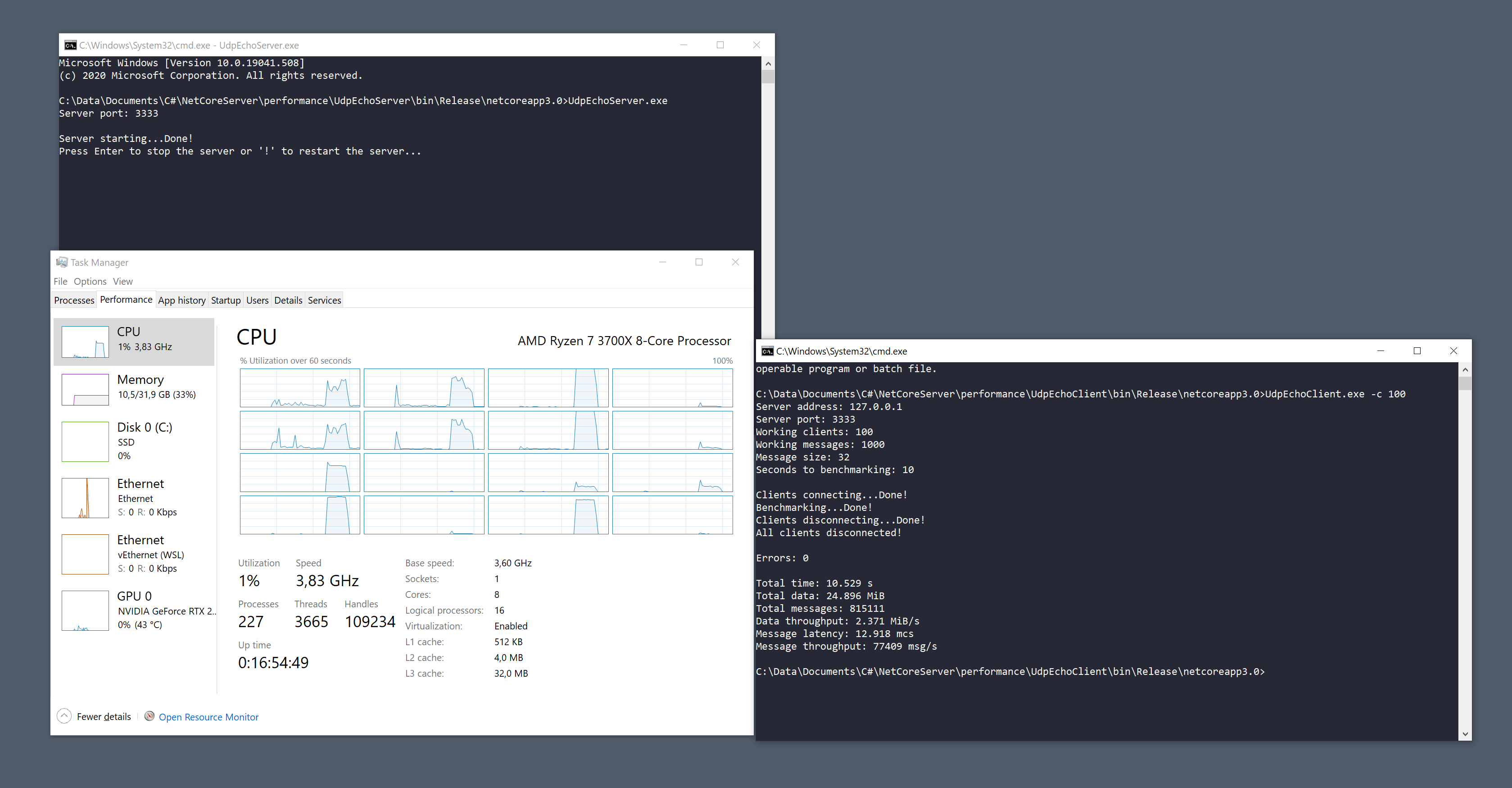 Windows multithreading performance (scheduler) · Issue #80 · chronoxor/NetCoreServer · GitHub