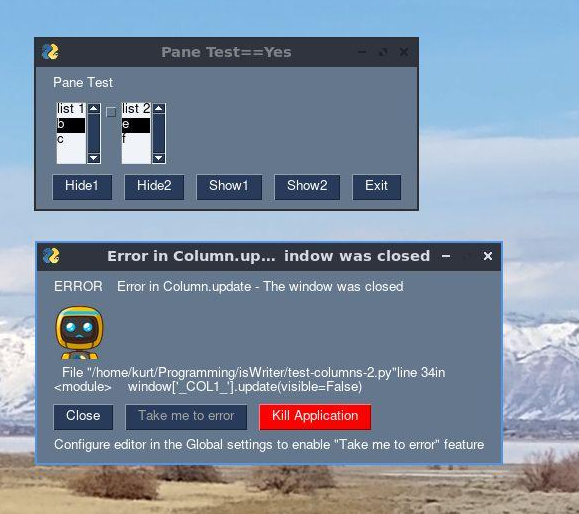 Bug Bug Hideunhide Of Column In Panel No Longer Works · Issue 