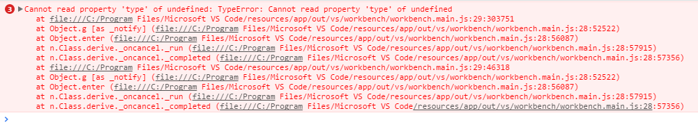 Cannot read property 'type' of undefined, when not selecting anything ...
