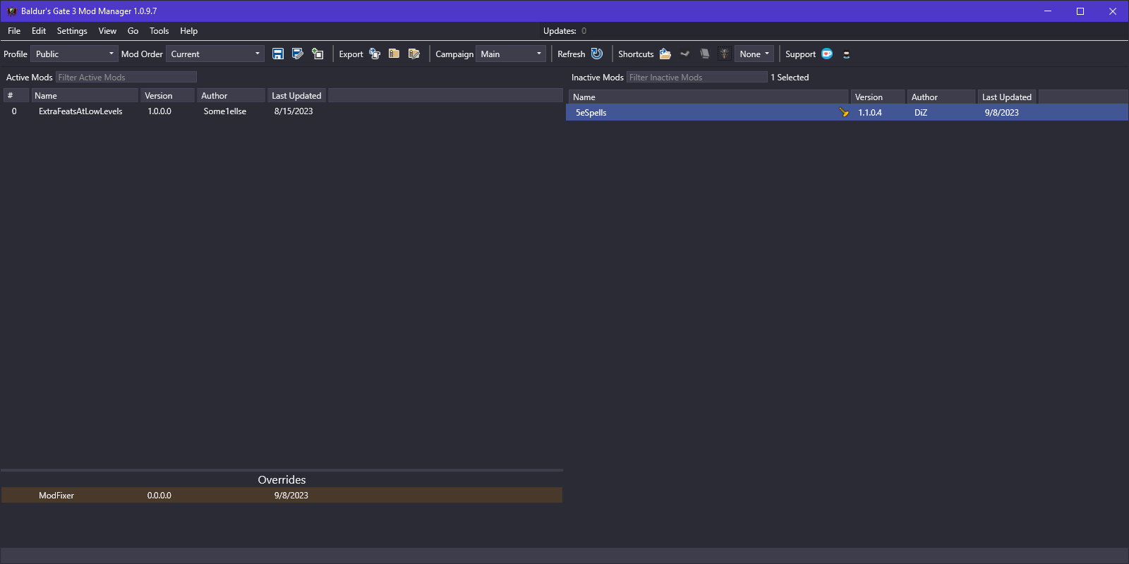 [Bug]: Inactive mod still active · Issue #115 · LaughingLeader/BG3ModManager · GitHub