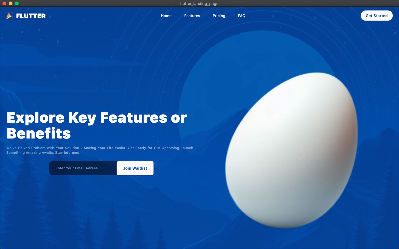 Flutter Landing Page