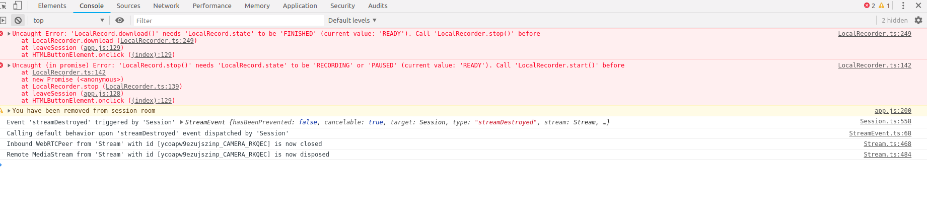 Unable to record local video(initLocalRecorder throwing error) · Issue #209 · OpenVidu/openvidu ...