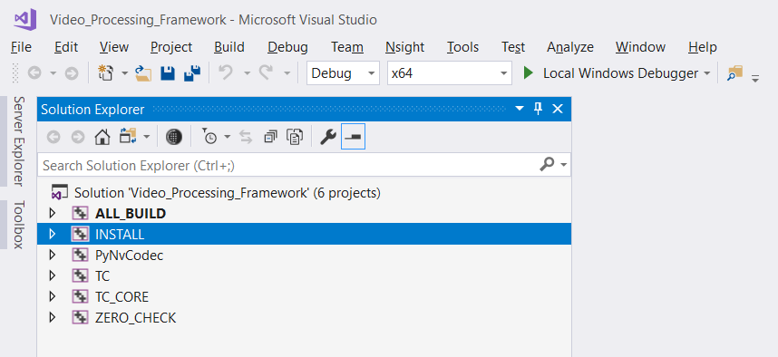In Windows system, how to operate the sixth step "Open Visual Studio project & build the INSTALL ...