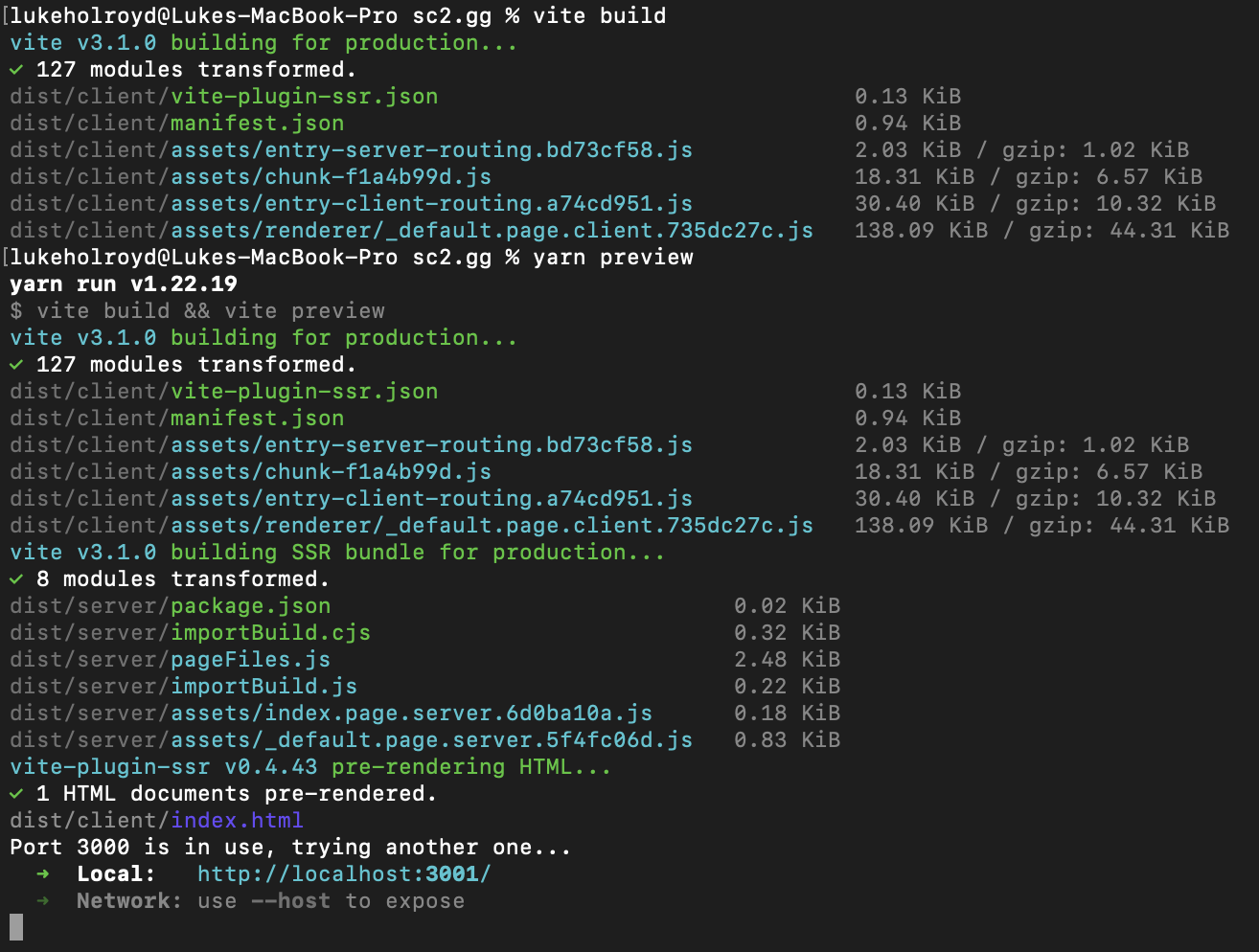 Static HTML is not generated on `vite build` when using `prerender: true` · Issue #484 · vikejs ...