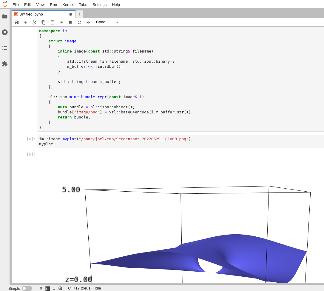 Is There A Way To Plot In Xeus Cling · Issue 435 · Jupyter Xeusxeus Cling · Github