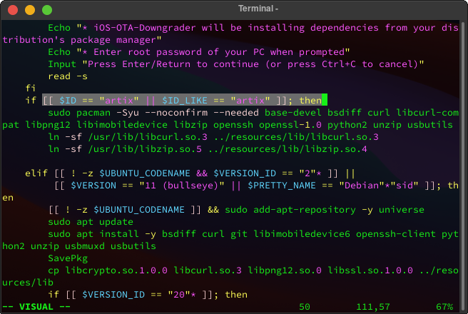 Artix linux doesn't seem to be detected · Issue #118 · LukeZGD/Legacy-iOS-Kit · GitHub