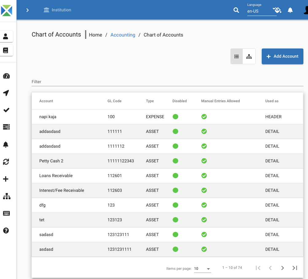 Chart of Accounts - Tree view does not work · Issue #1476 · openMF/web-app · GitHub