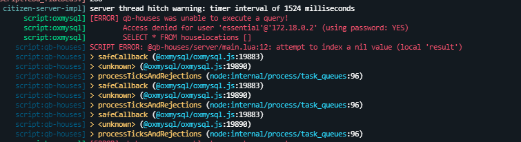 'Access denied' after updating to 1.8.1 · Issue #70 · overextended/oxmysql · GitHub