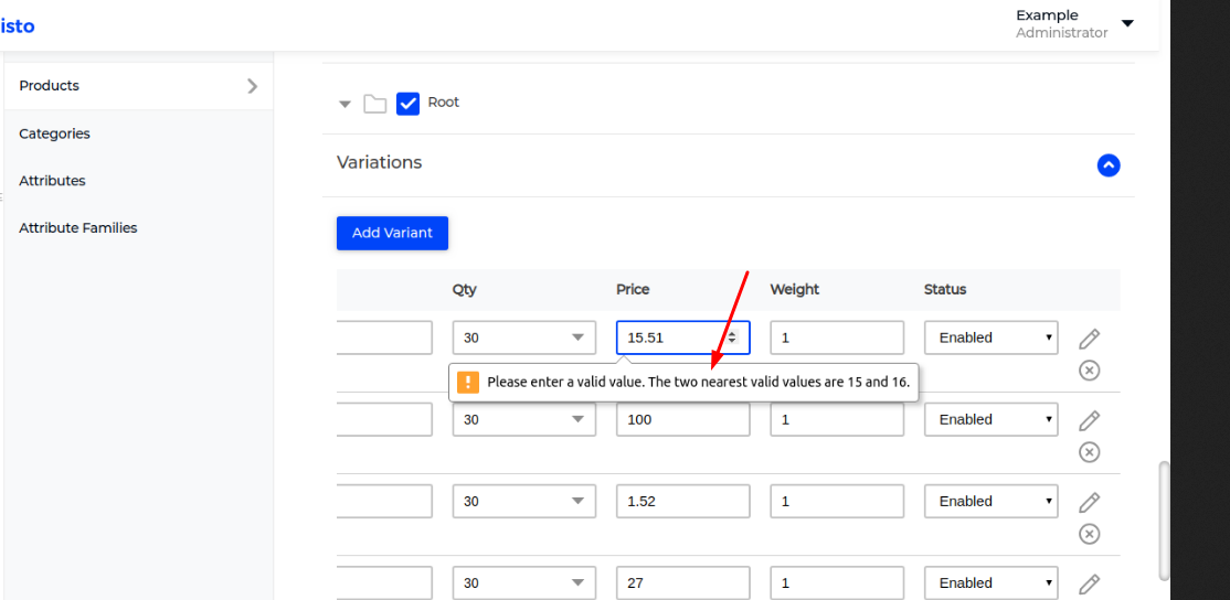 Not Able To Save Price In Decimal For Configurable Products · Issue 939 · Bagistobagisto · Github 