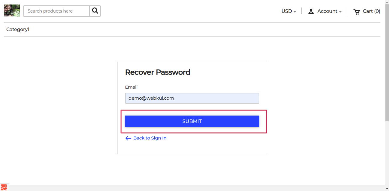 For forgot password Submit button should get disabled if user has ...
