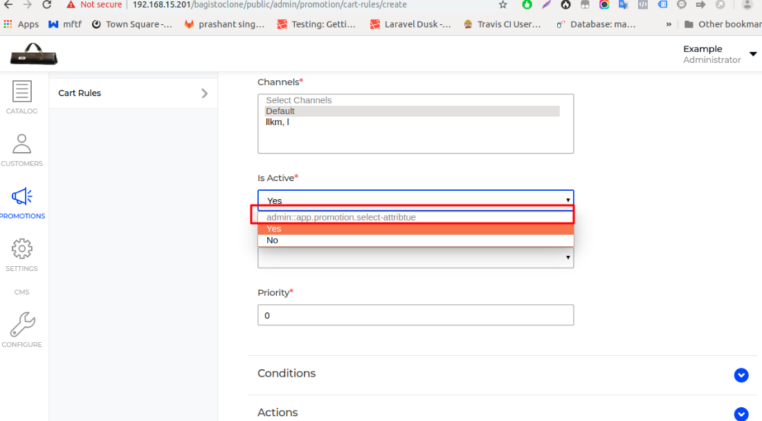 Translation issue in promotion. · Issue #1278 · bagisto/bagisto · GitHub