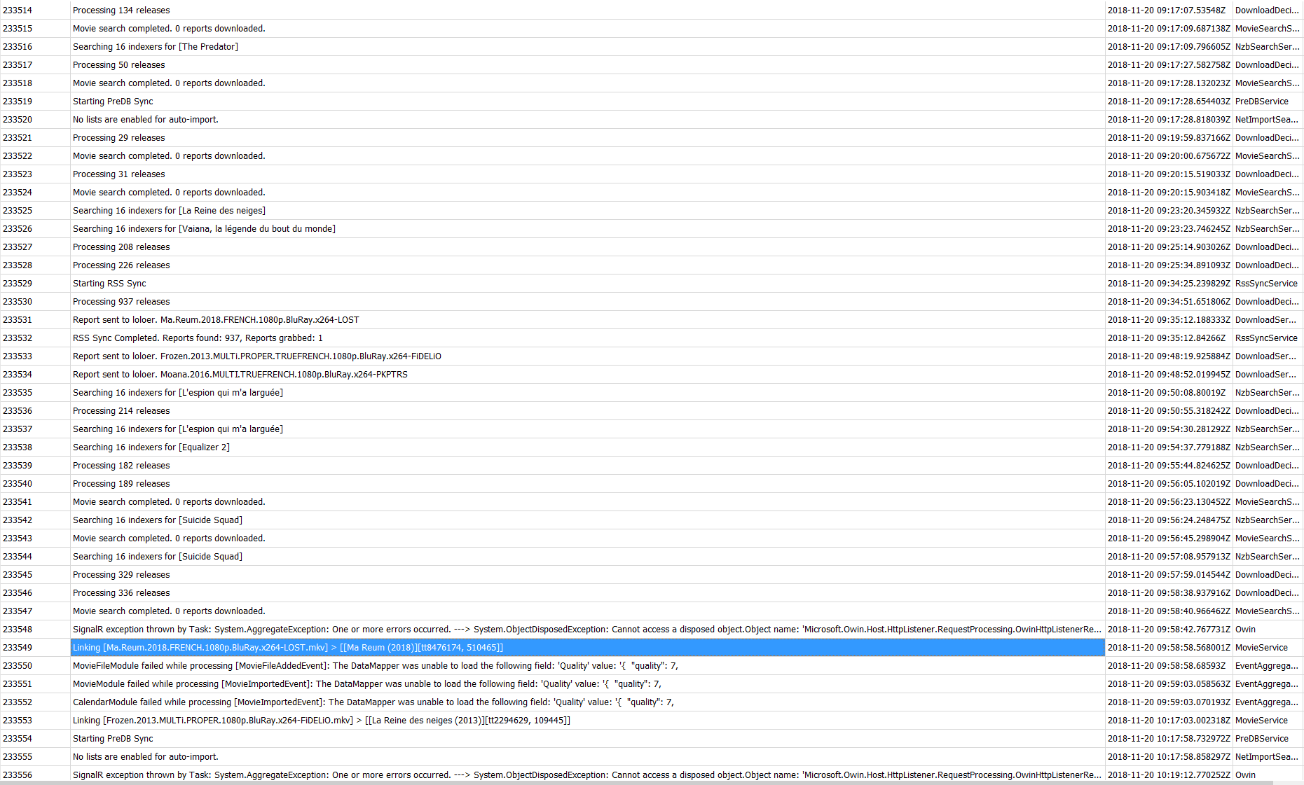 Can't add a movie after playing with custom tags and quality profiles ...