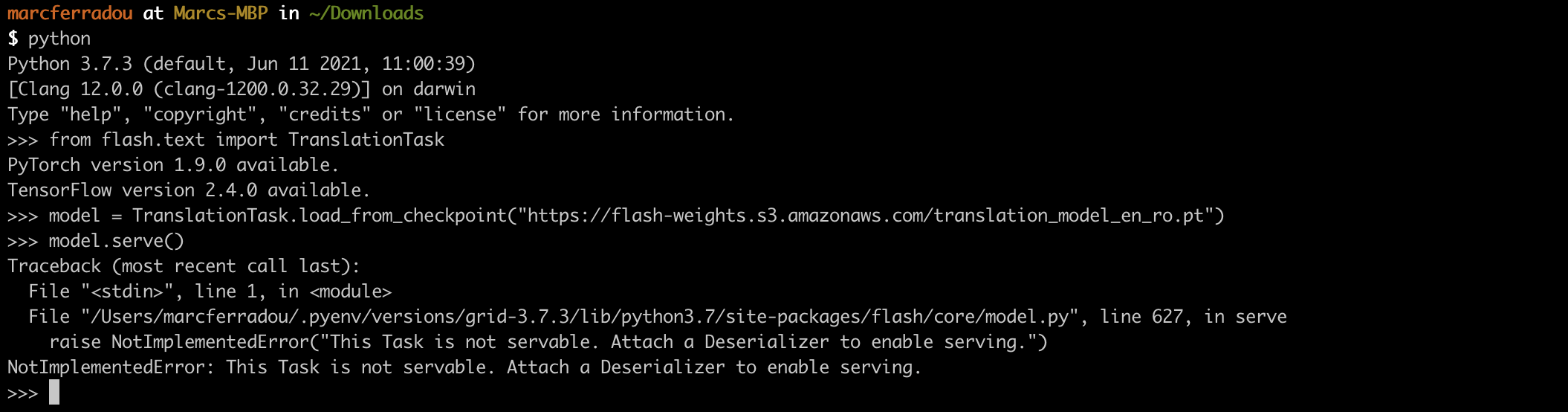 The serve example from the readme.md does not work · Issue #428 · Lightning-Universe/lightning ...
