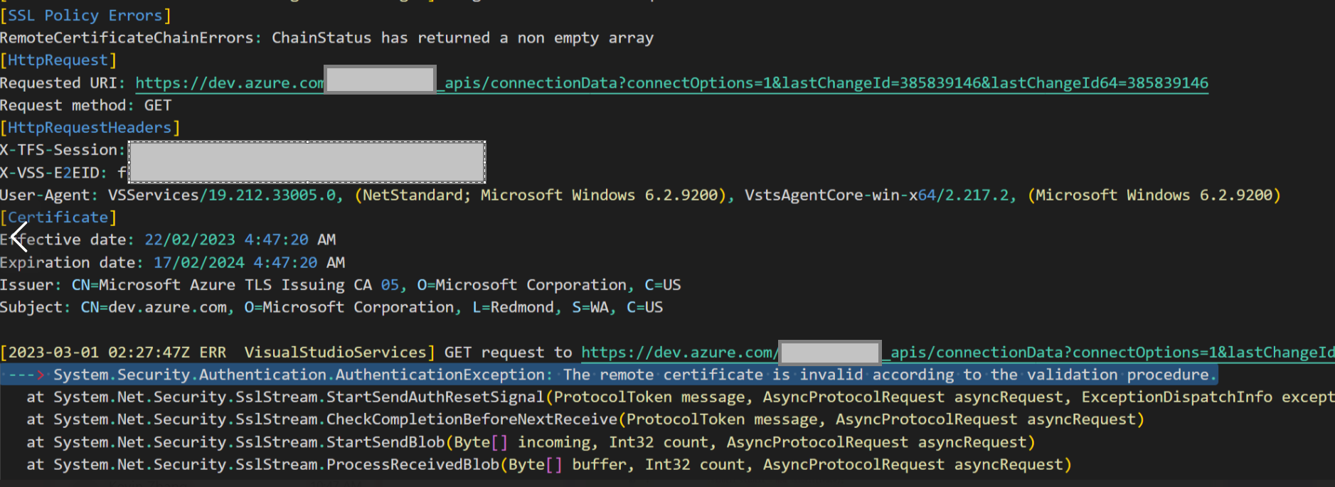 [BUG]: --sslskipcertvalidation flag doesn't work on windows machines · Issue #4189 · microsoft ...