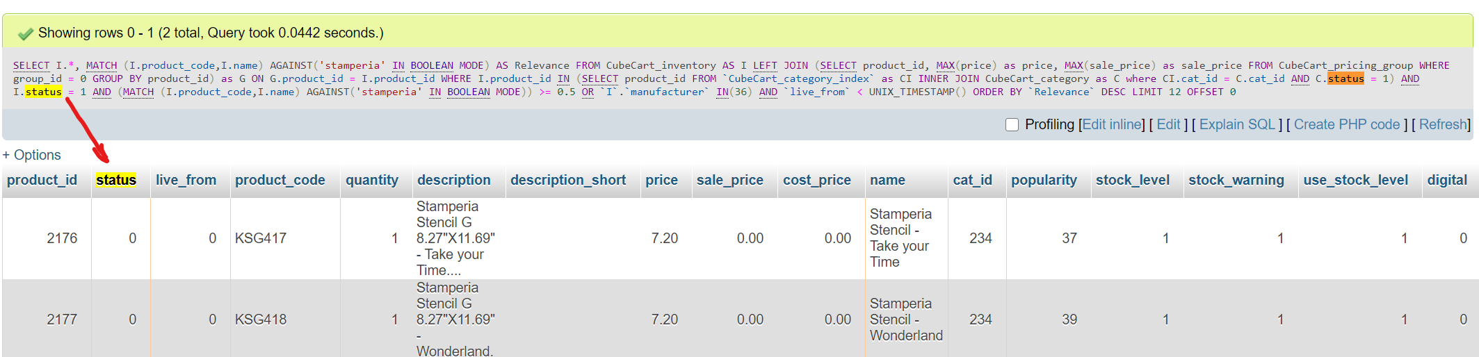 Search is bringing up items that are disabled · Issue #2727 · cubecart/v6 · GitHub