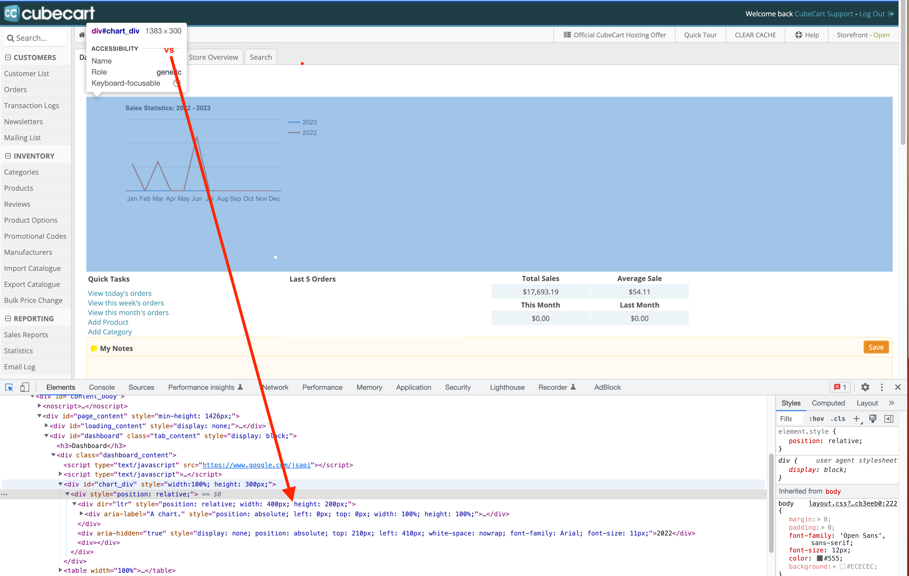 Dashboard graphs sometimes load badly · Issue #3146 · cubecart/v6 · GitHub